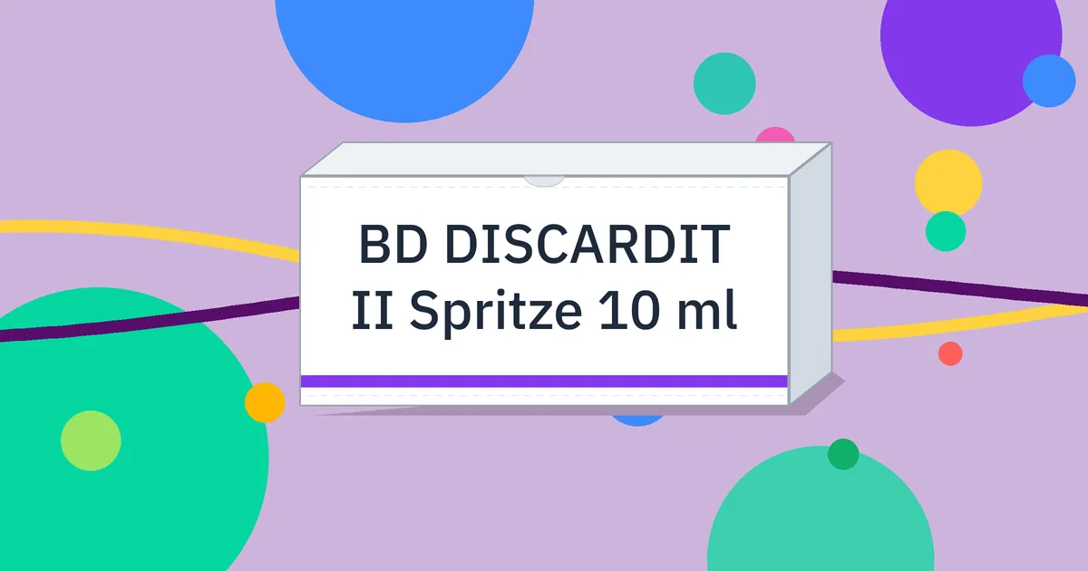 Symbolbild: Packung mit der Aufschrift BD DISCARDIT II Spritze 10 ml (PZN 03024509) – Verfügbarkeit und Bezug in Apotheken in Frankfurt am Main