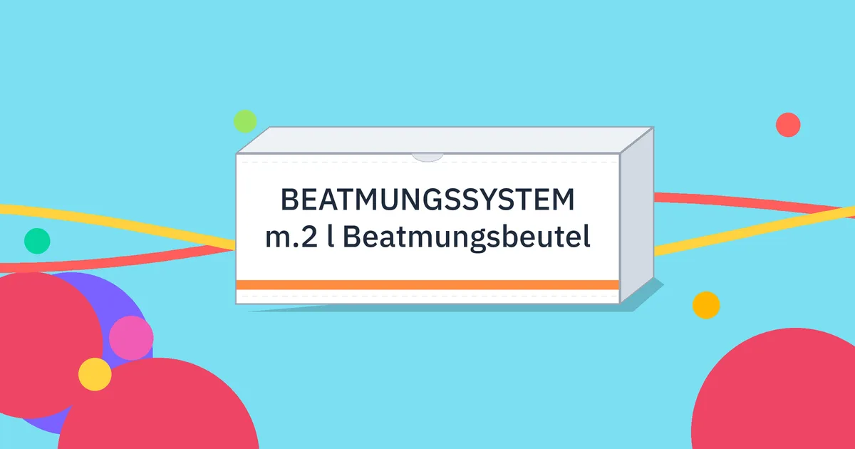 Symbolbild: Packung mit der Aufschrift BEATMUNGSSYSTEM m.2 l Beatmungsbeutel (PZN 00788525) – Verfügbarkeit und Bezug in Apotheken in Frankfurt am Main
