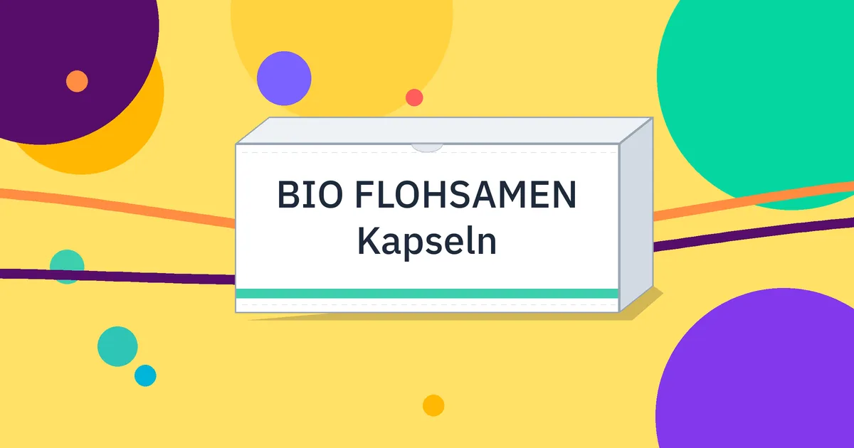 Symbolbild: Packung mit der Aufschrift BIO FLOHSAMEN Kapseln (PZN 15404559) – Verfügbarkeit und Bezug in Apotheken in Frankfurt am Main