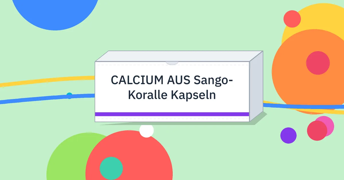 Symbolbild: Packung mit der Aufschrift CALCIUM AUS Sango-Koralle Kapseln (PZN 11888572) – Verfügbarkeit und Bezug in Apotheken in Frankfurt am Main