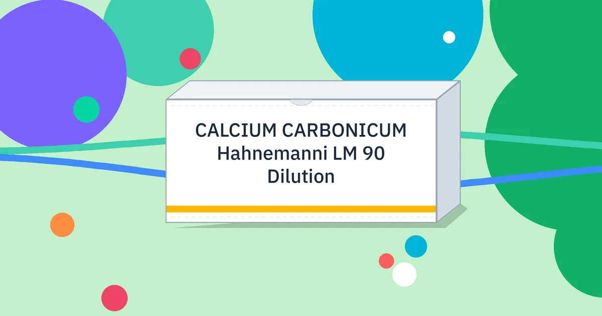 Symbolbild: Packung mit der Aufschrift CALCIUM CARBONICUM Hahnemanni LM 90 Dilution (PZN 12803721) – Verfügbarkeit und Bezug in Apotheken in Frankfurt am Main
