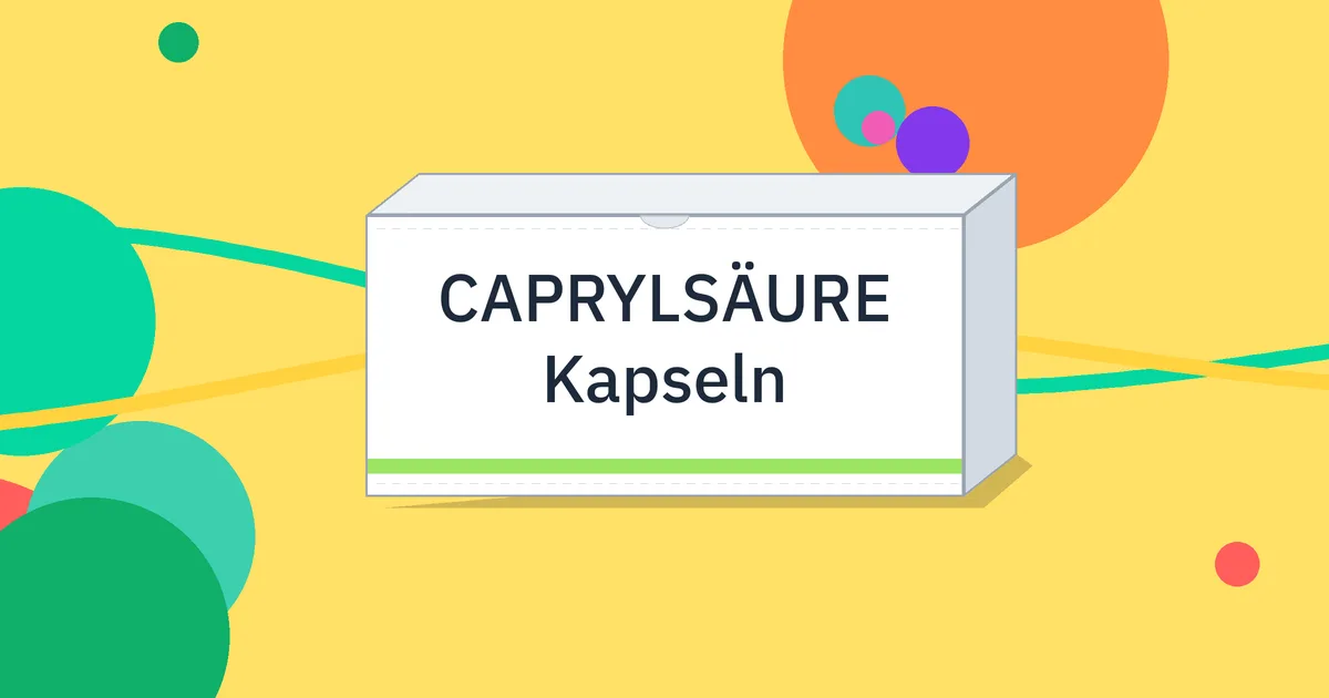 Symbolbild: Packung mit der Aufschrift CAPRYLSÄURE Kapseln (PZN 14272914) – Verfügbarkeit und Bezug in Apotheken in Frankfurt am Main