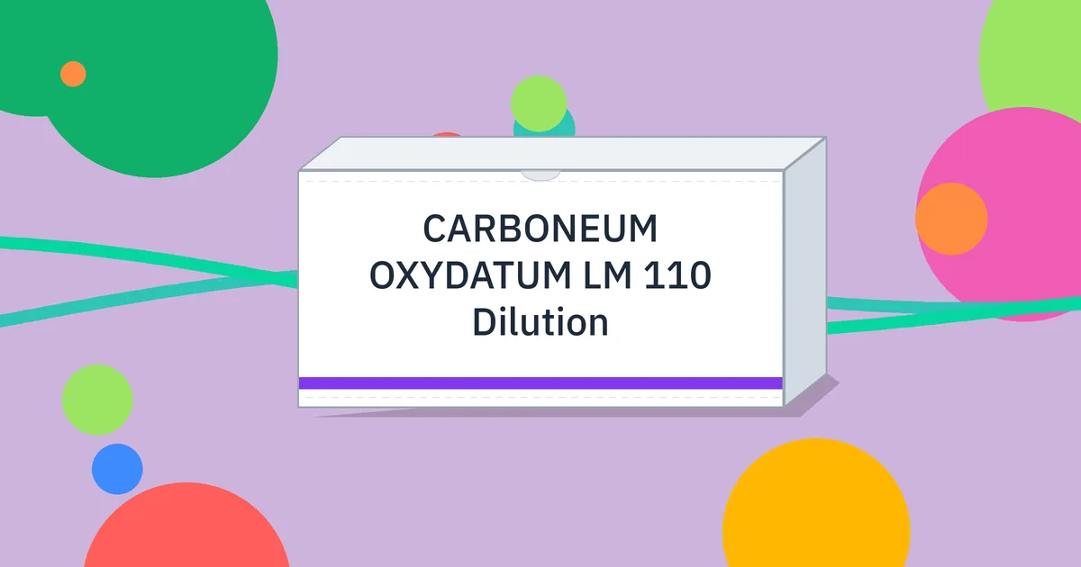 Symbolbild: Packung mit der Aufschrift CARBONEUM OXYDATUM LM 110 Dilution (PZN 13428981) – Verfügbarkeit und Bezug in Apotheken in Frankfurt am Main