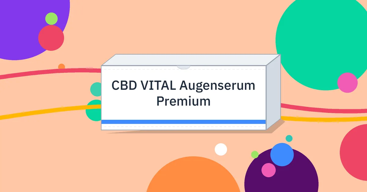 Symbolbild: Packung mit der Aufschrift CBD VITAL Augenserum Premium (PZN 16568659) – Verfügbarkeit und Bezug in Apotheken in Frankfurt am Main