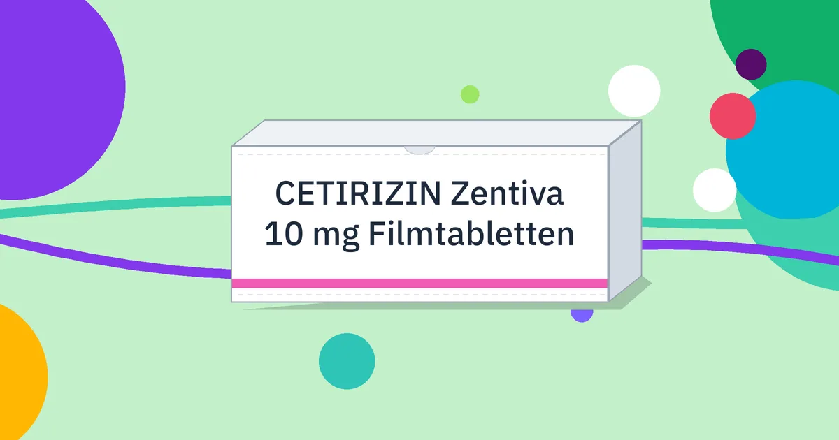 Symbolbild: Packung mit der Aufschrift CETIRIZIN Zentiva 10 mg Filmtabletten (PZN 00365606) – Verfügbarkeit und Bezug in Apotheken in Frankfurt am Main