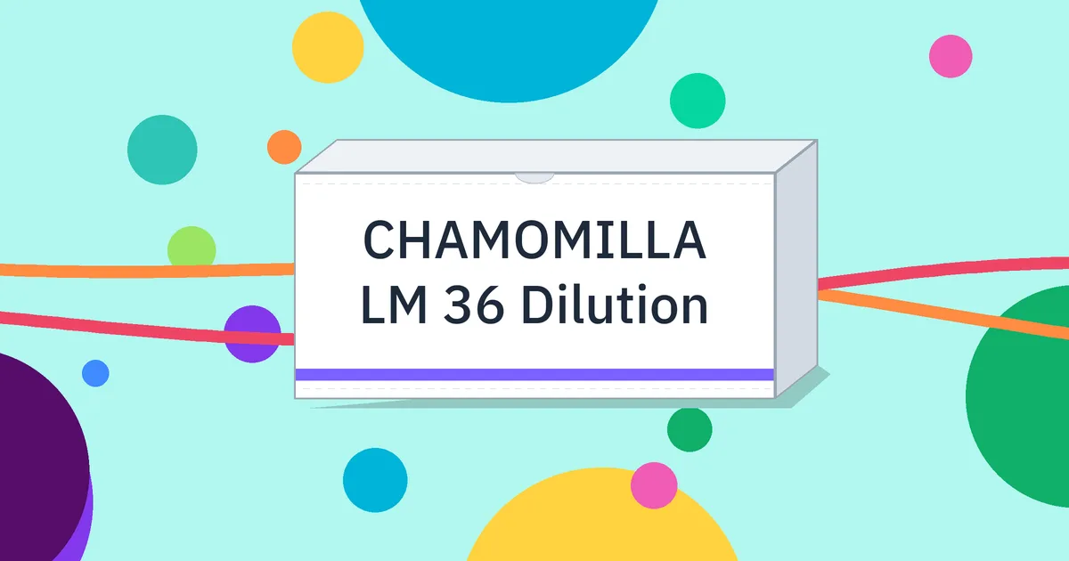 Symbolbild: Packung mit der Aufschrift CHAMOMILLA LM 36 Dilution (PZN 12812737) – Verfügbarkeit und Bezug in Apotheken in Frankfurt am Main
