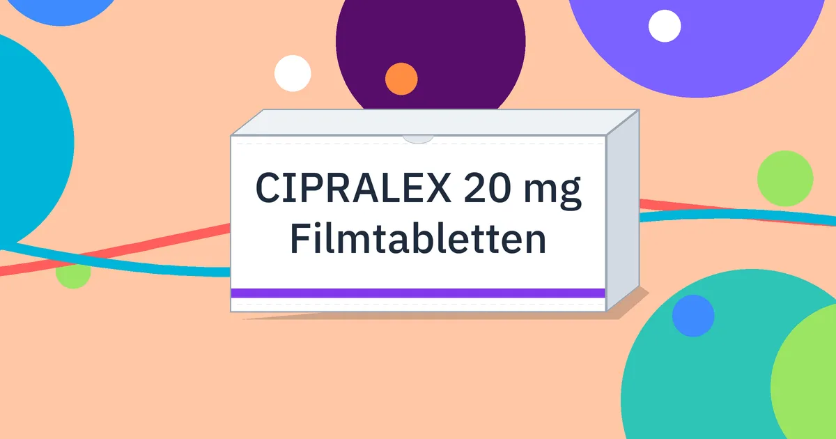 Symbolbild: Packung mit der Aufschrift CIPRALEX 20 mg Filmtabletten (PZN 05362392) – Verfügbarkeit und Bezug in Apotheken in Frankfurt am Main