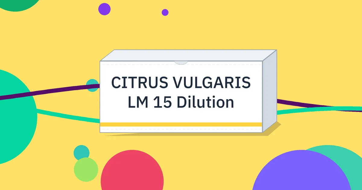 Symbolbild: Packung mit der Aufschrift CITRUS VULGARIS LM 15 Dilution (PZN 12821794) – Verfügbarkeit und Bezug in Apotheken in Frankfurt am Main