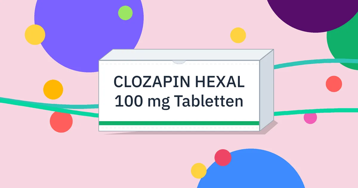 Symbolbild: Packung mit der Aufschrift CLOZAPIN HEXAL 100 mg Tabletten (PZN 19892892) – Verfügbarkeit und Bezug in Apotheken in Frankfurt am Main