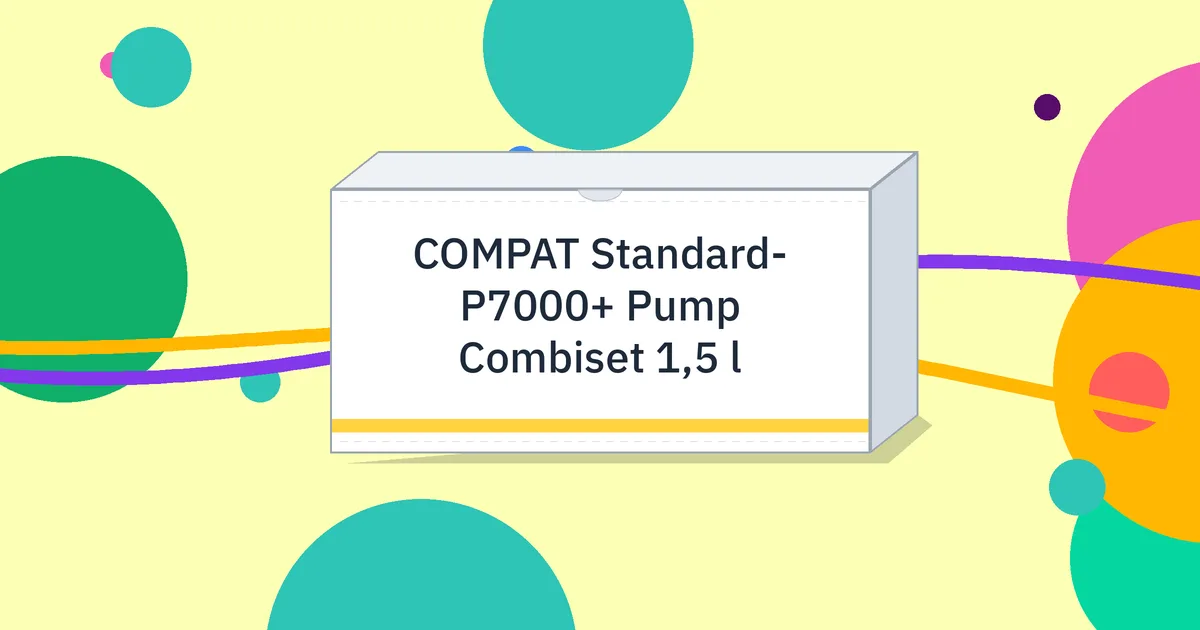 Symbolbild: Packung mit der Aufschrift COMPAT Standard-P7000+ Pump Combiset 1,5 l (PZN 12420894) – Verfügbarkeit und Bezug in Apotheken in Frankfurt am Main