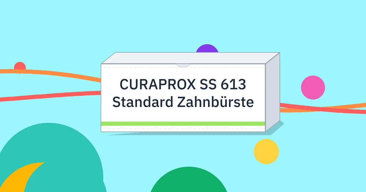 Symbolbild: Packung mit der Aufschrift CURAPROX SS 613 Standard Zahnbürste (PZN 08671550) – Verfügbarkeit und Bezug in Apotheken in Frankfurt am Main