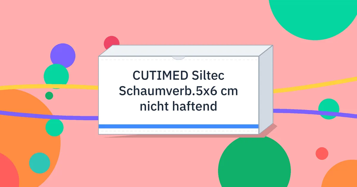 Symbolbild: Packung mit der Aufschrift CUTIMED Siltec Schaumverb.5x6 cm nicht haftend (PZN 15320615) – Verfügbarkeit und Bezug in Apotheken in Frankfurt am Main