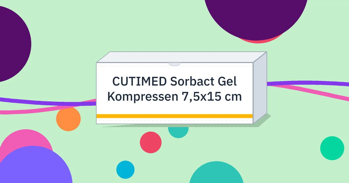 Symbolbild: Packung mit der Aufschrift CUTIMED Sorbact Gel Kompressen 7,5x15 cm (PZN 19690622) – Verfügbarkeit und Bezug in Apotheken in Frankfurt am Main