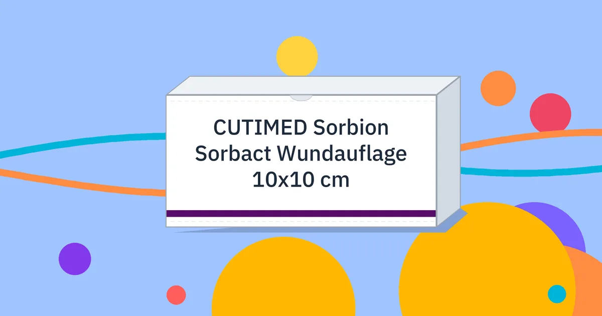 Symbolbild: Packung mit der Aufschrift CUTIMED Sorbion Sorbact Wundauflage 10x10 cm (PZN 18126799) – Verfügbarkeit und Bezug in Apotheken in Frankfurt am Main
