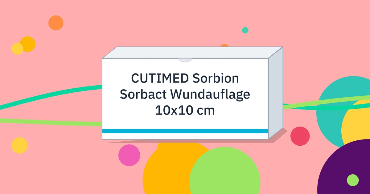 Symbolbild: Packung mit der Aufschrift CUTIMED Sorbion Sorbact Wundauflage 10x10 cm (PZN 19785179) – Verfügbarkeit und Bezug in Apotheken in Frankfurt am Main