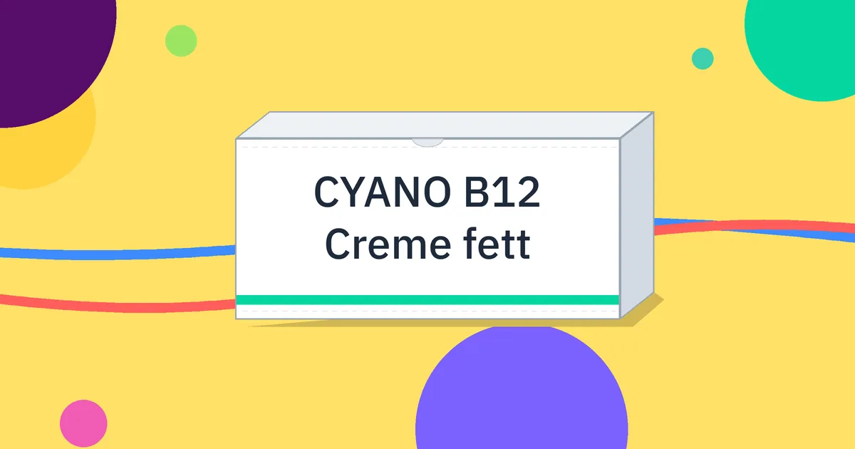 Symbolbild: Packung mit der Aufschrift CYANO B12 Creme fett (PZN 08921283) – Verfügbarkeit und Bezug in Apotheken in Frankfurt am Main