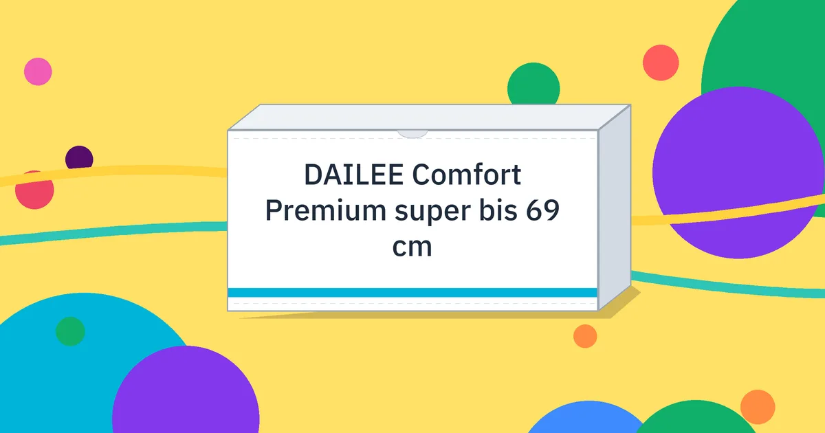 Symbolbild: Packung mit der Aufschrift DAILEE Comfort Premium super bis 69 cm (PZN 12544426) – Verfügbarkeit und Bezug in Apotheken in Frankfurt am Main