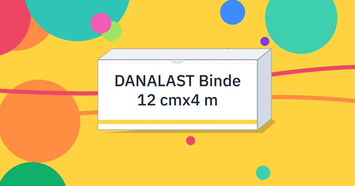 Symbolbild: Packung mit der Aufschrift DANALAST Binde 12 cmx4 m (PZN 07636669) – Verfügbarkeit und Bezug in Apotheken in Frankfurt am Main