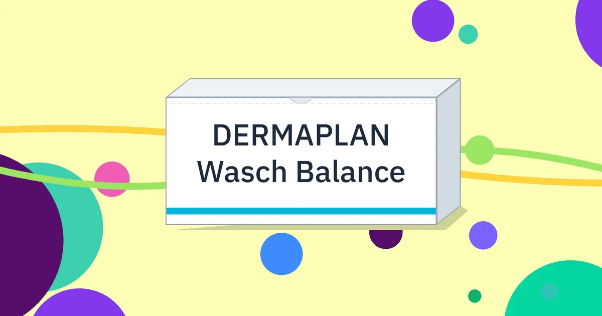 Symbolbild: Packung mit der Aufschrift DERMAPLAN Wasch Balance (PZN 13912487) – Verfügbarkeit und Bezug in Apotheken in Frankfurt am Main