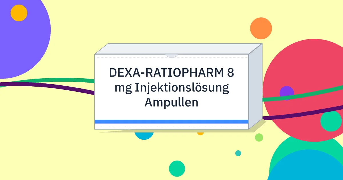Symbolbild: Packung mit der Aufschrift DEXA-RATIOPHARM 8 mg Injektionslösung Ampullen (PZN 04907990) – Verfügbarkeit und Bezug in Apotheken in Frankfurt am Main