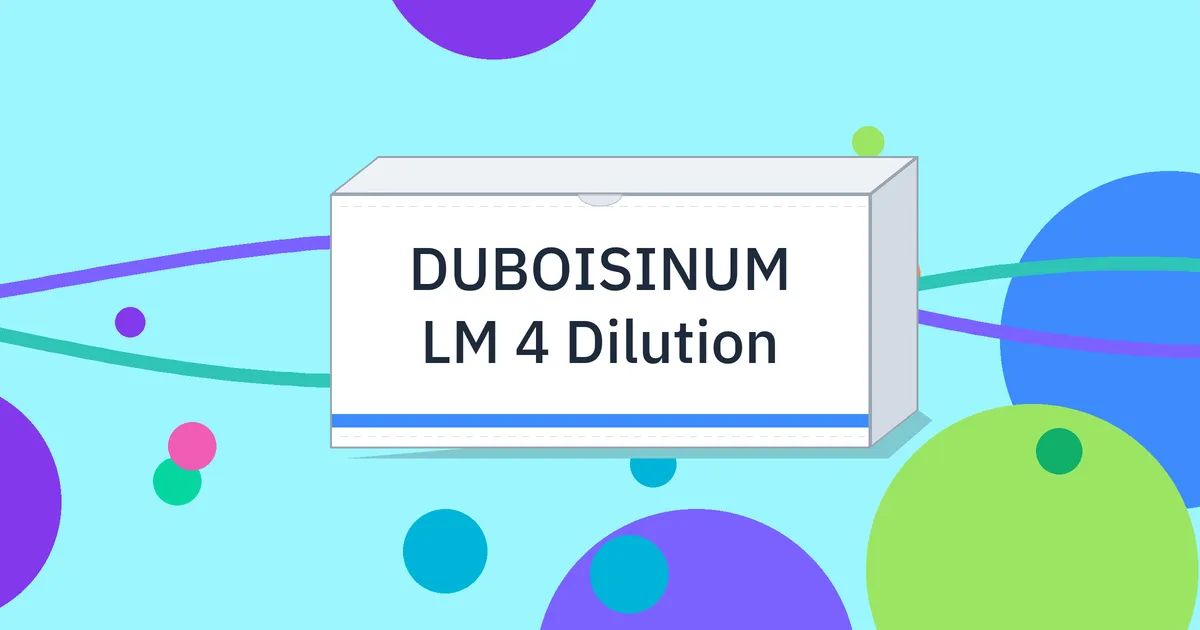 Symbolbild: Packung mit der Aufschrift DUBOISINUM LM 4 Dilution (PZN 13467366) – Verfügbarkeit und Bezug in Apotheken in Frankfurt am Main