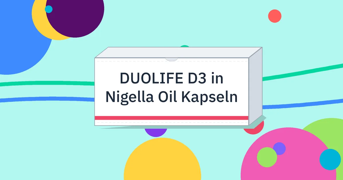 Symbolbild: Packung mit der Aufschrift DUOLIFE D3 in Nigella Oil Kapseln (PZN 19109194) – Verfügbarkeit und Bezug in Apotheken in Frankfurt am Main