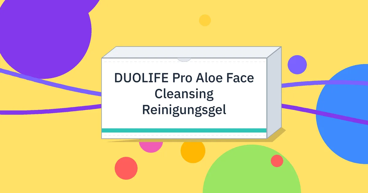 Symbolbild: Packung mit der Aufschrift DUOLIFE Pro Aloe Face Cleansing Reinigungsgel (PZN 19134039) – Verfügbarkeit und Bezug in Apotheken in Frankfurt am Main