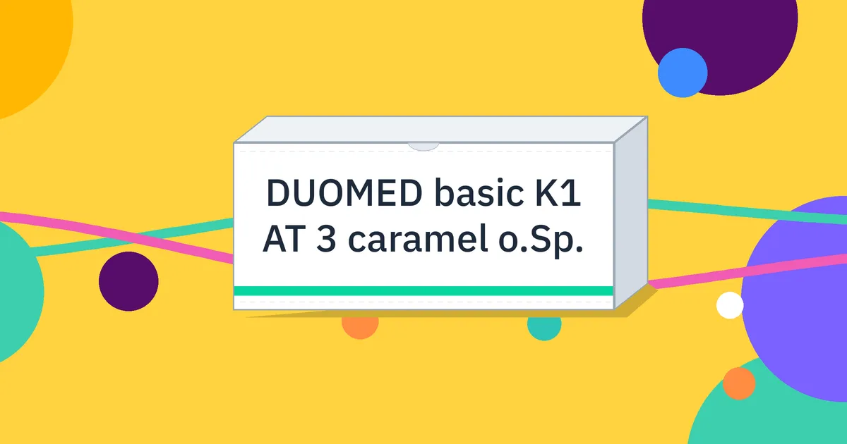 Symbolbild: Packung mit der Aufschrift DUOMED basic K1 AT 3 caramel o.Sp. (PZN 20902503) – Verfügbarkeit und Bezug in Apotheken in Frankfurt am Main