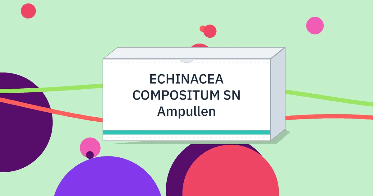 Symbolbild: Packung mit der Aufschrift ECHINACEA COMPOSITUM SN Ampullen (PZN 01675409) – Verfügbarkeit und Bezug in Apotheken in Frankfurt am Main