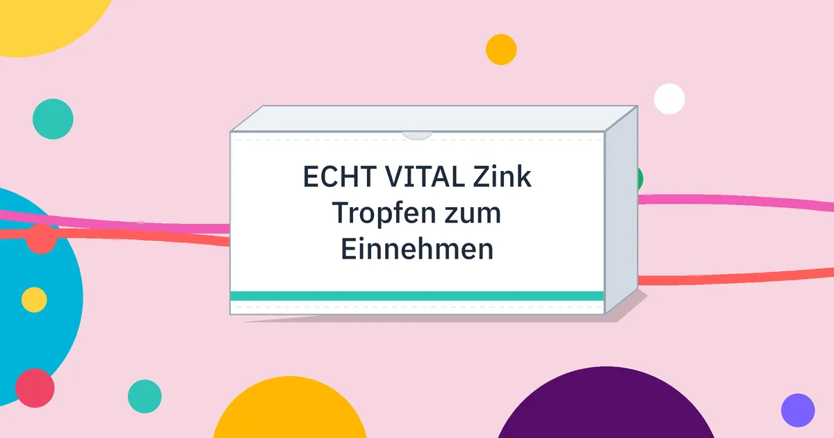 Symbolbild: Packung mit der Aufschrift ECHT VITAL Zink Tropfen zum Einnehmen (PZN 17603961) – Verfügbarkeit und Bezug in Apotheken in Frankfurt am Main