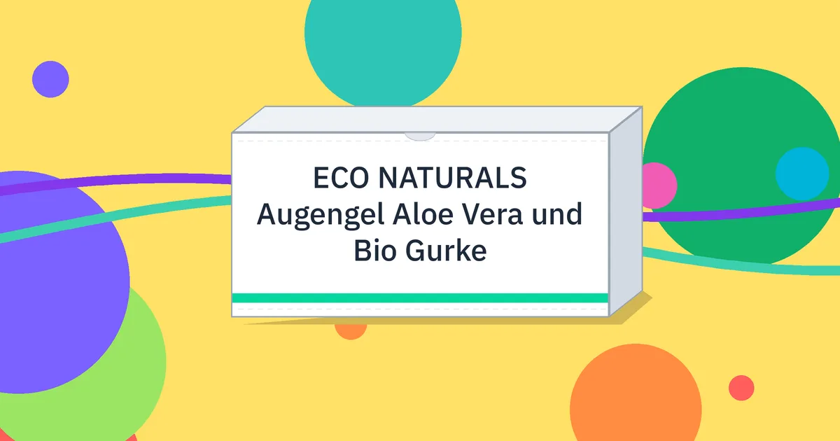 Symbolbild: Packung mit der Aufschrift ECO NATURALS Augengel Aloe Vera und Bio Gurke (PZN 19248688) – Verfügbarkeit und Bezug in Apotheken in Frankfurt am Main