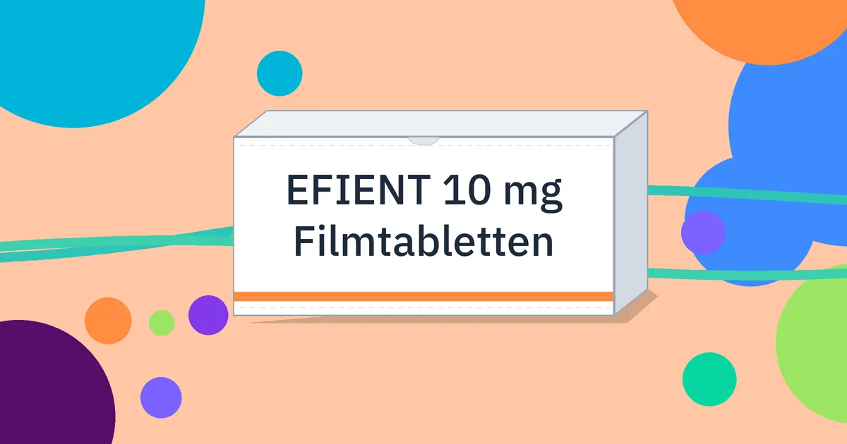 Symbolbild: Packung mit der Aufschrift EFIENT 10 mg Filmtabletten (PZN 06562414) – Verfügbarkeit und Bezug in Apotheken in Frankfurt am Main
