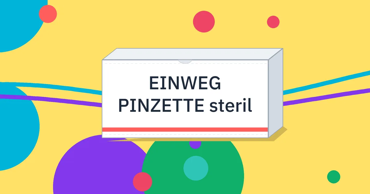 Symbolbild: Packung mit der Aufschrift EINWEG PINZETTE steril (PZN 05991567) – Verfügbarkeit und Bezug in Apotheken in Frankfurt am Main
