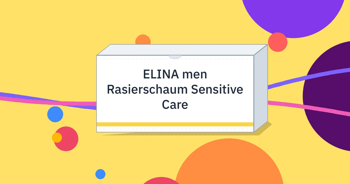 Symbolbild: Packung mit der Aufschrift ELINA men Rasierschaum Sensitive Care (PZN 18889698) – Verfügbarkeit und Bezug in Apotheken in Frankfurt am Main
