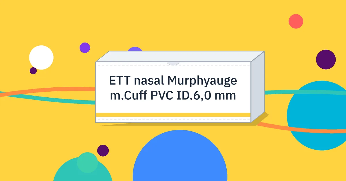 Symbolbild: Packung mit der Aufschrift ETT nasal Murphyauge m.Cuff PVC ID.6,0 mm (PZN 19121350) – Verfügbarkeit und Bezug in Apotheken in Frankfurt am Main