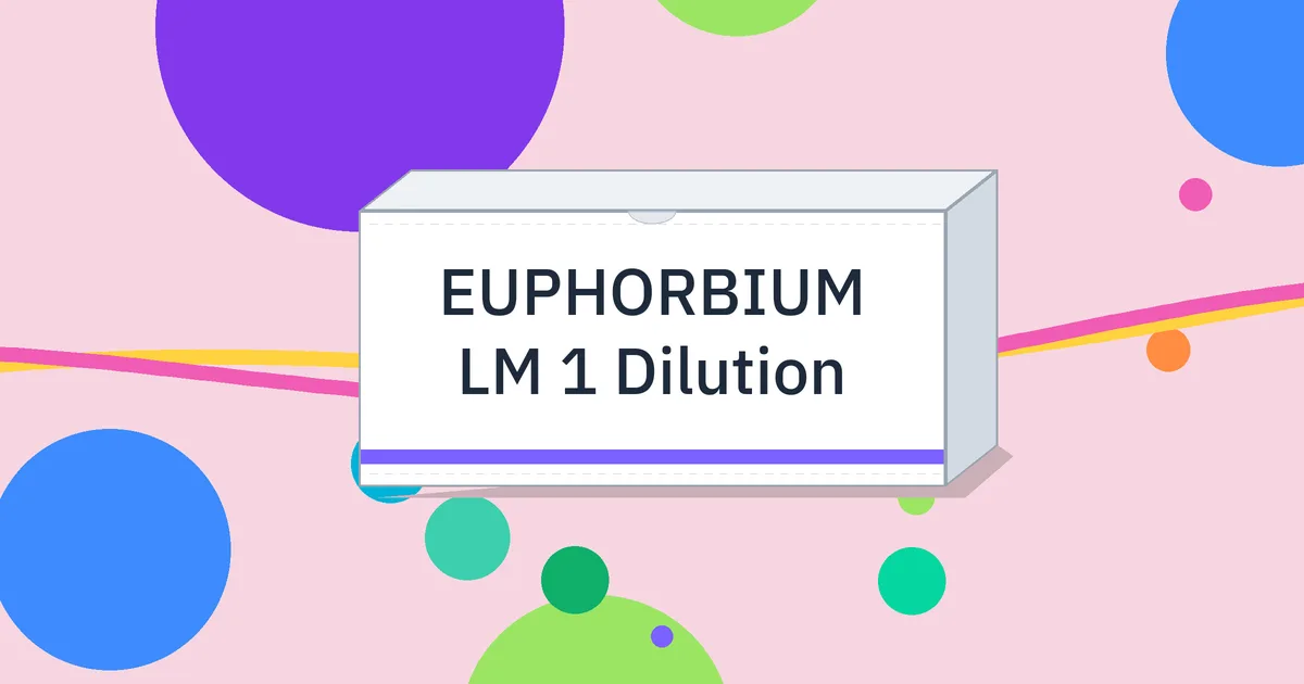 Symbolbild: Packung mit der Aufschrift EUPHORBIUM LM 1 Dilution (PZN 13483069) – Verfügbarkeit und Bezug in Apotheken in Frankfurt am Main