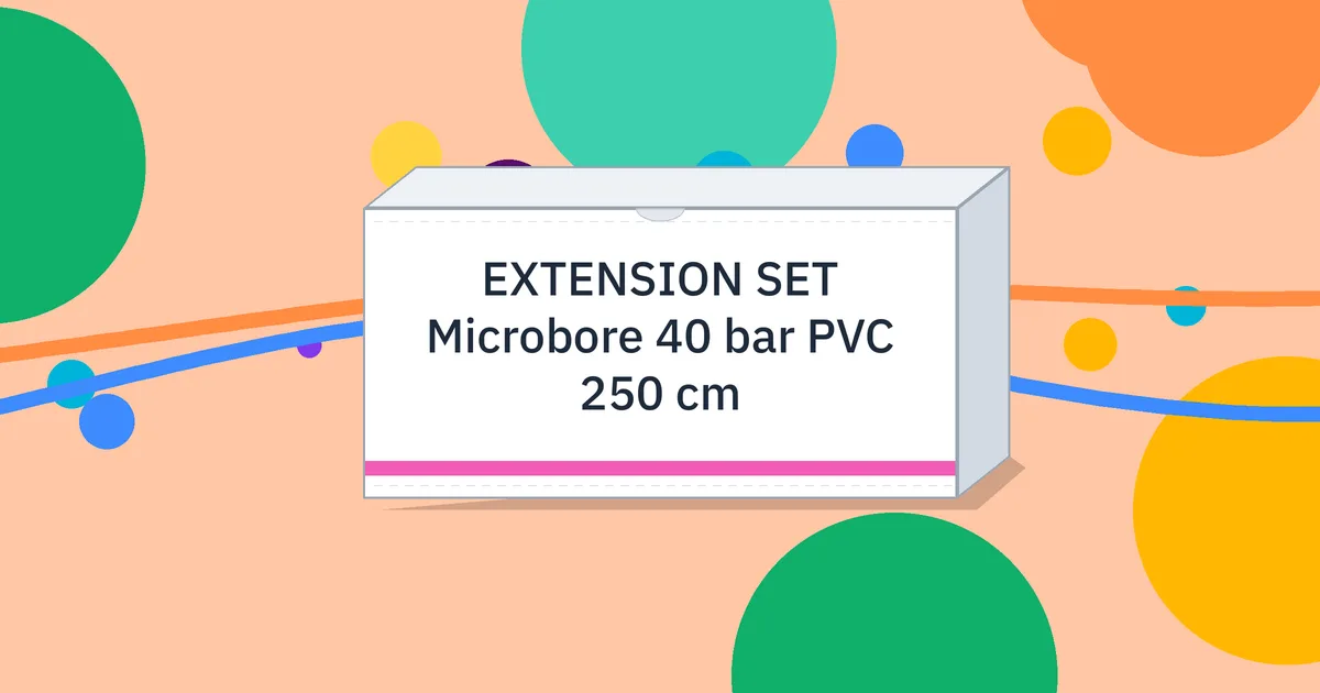 Symbolbild: Packung mit der Aufschrift EXTENSION SET Microbore 40 bar PVC 250 cm (PZN 18837187) – Verfügbarkeit und Bezug in Apotheken in Frankfurt am Main