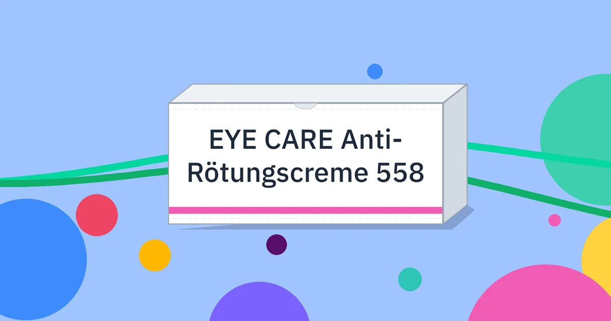 Symbolbild: Packung mit der Aufschrift EYE CARE Anti-Rötungscreme 558 (PZN 17919931) – Verfügbarkeit und Bezug in Apotheken in Frankfurt am Main