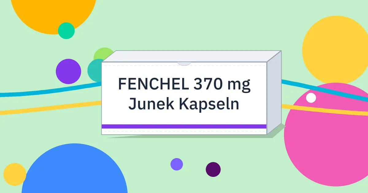 Symbolbild: Packung mit der Aufschrift FENCHEL 370 mg Junek Kapseln (PZN 10053090) – Verfügbarkeit und Bezug in Apotheken in Frankfurt am Main