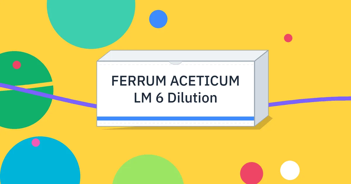 Symbolbild: Packung mit der Aufschrift FERRUM ACETICUM LM 6 Dilution (PZN 13488256) – Verfügbarkeit und Bezug in Apotheken in Frankfurt am Main