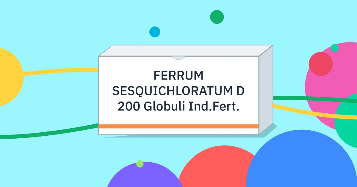 Symbolbild: Packung mit der Aufschrift FERRUM SESQUICHLORATUM D 200 Globuli Ind.Fert. (PZN 17697784) – Verfügbarkeit und Bezug in Apotheken in Frankfurt am Main