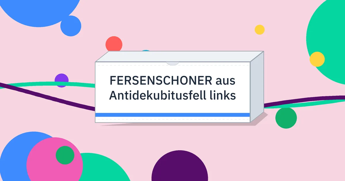 Symbolbild: Packung mit der Aufschrift FERSENSCHONER aus Antidekubitusfell links (PZN 07266586) – Verfügbarkeit und Bezug in Apotheken in Frankfurt am Main