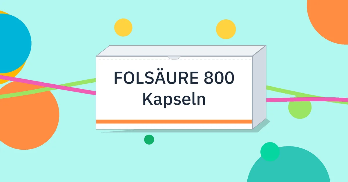 Symbolbild: Packung mit der Aufschrift FOLSÄURE 800 Kapseln (PZN 18665533) – Verfügbarkeit und Bezug in Apotheken in Frankfurt am Main