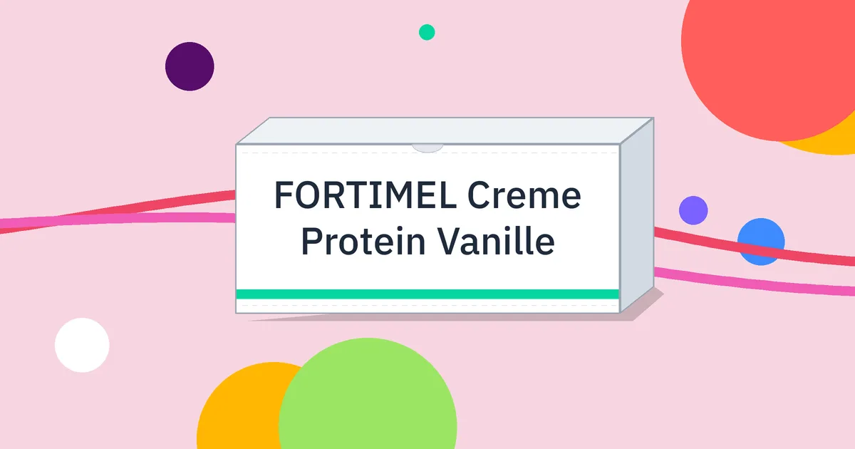 Symbolbild: Packung mit der Aufschrift FORTIMEL Creme Protein Vanille (PZN 20055397) – Verfügbarkeit und Bezug in Apotheken in Frankfurt am Main