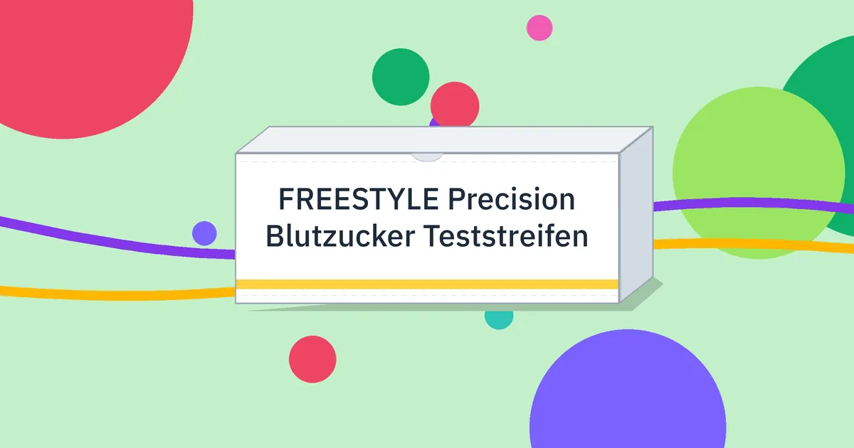 Symbolbild: Packung mit der Aufschrift FREESTYLE Precision Blutzucker Teststreifen (PZN 10325016) – Verfügbarkeit und Bezug in Apotheken in Frankfurt am Main