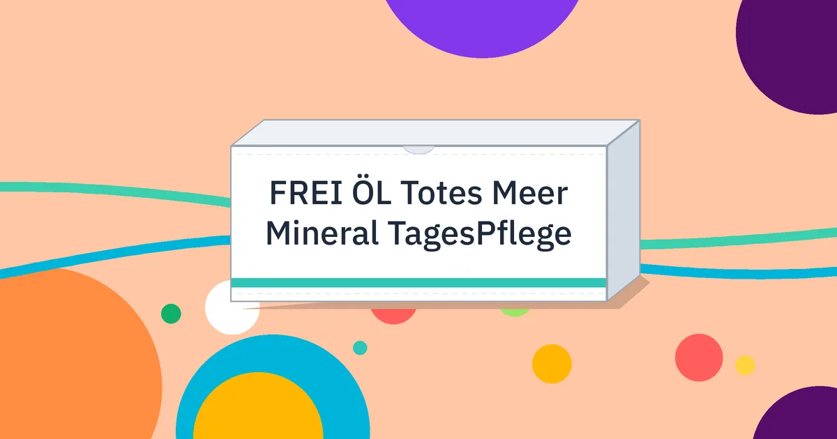 Symbolbild: Packung mit der Aufschrift FREI ÖL Totes Meer Mineral TagesPflege (PZN 11312926) – Verfügbarkeit und Bezug in Apotheken in Frankfurt am Main