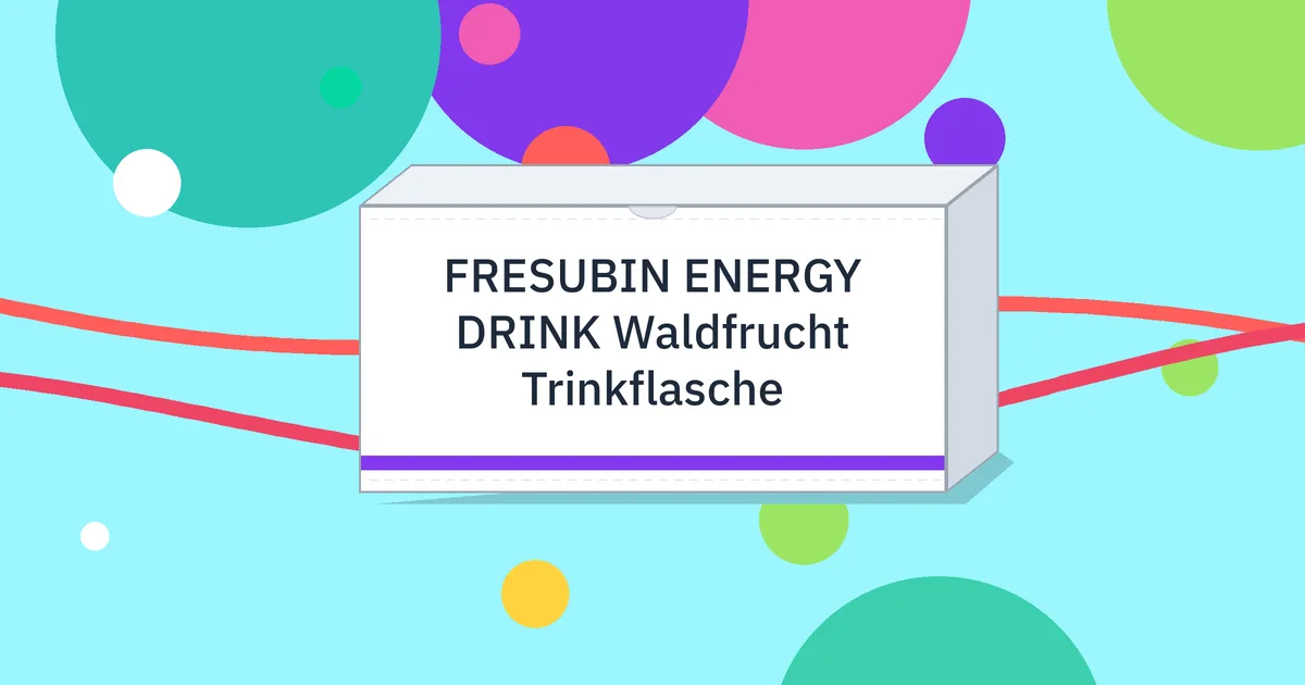 Symbolbild: Packung mit der Aufschrift FRESUBIN ENERGY DRINK Waldfrucht Trinkflasche (PZN 20191048) – Verfügbarkeit und Bezug in Apotheken in Frankfurt am Main