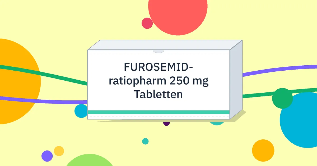Symbolbild: Packung mit der Aufschrift FUROSEMID-ratiopharm 250 mg Tabletten (PZN 02208420) – Verfügbarkeit und Bezug in Apotheken in Frankfurt am Main