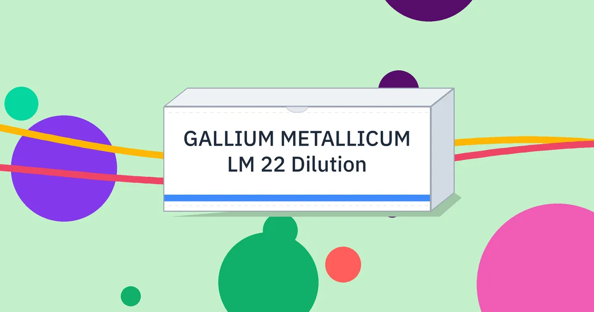 Symbolbild: Packung mit der Aufschrift GALLIUM METALLICUM LM 22 Dilution (PZN 12874997) – Verfügbarkeit und Bezug in Apotheken in Frankfurt am Main