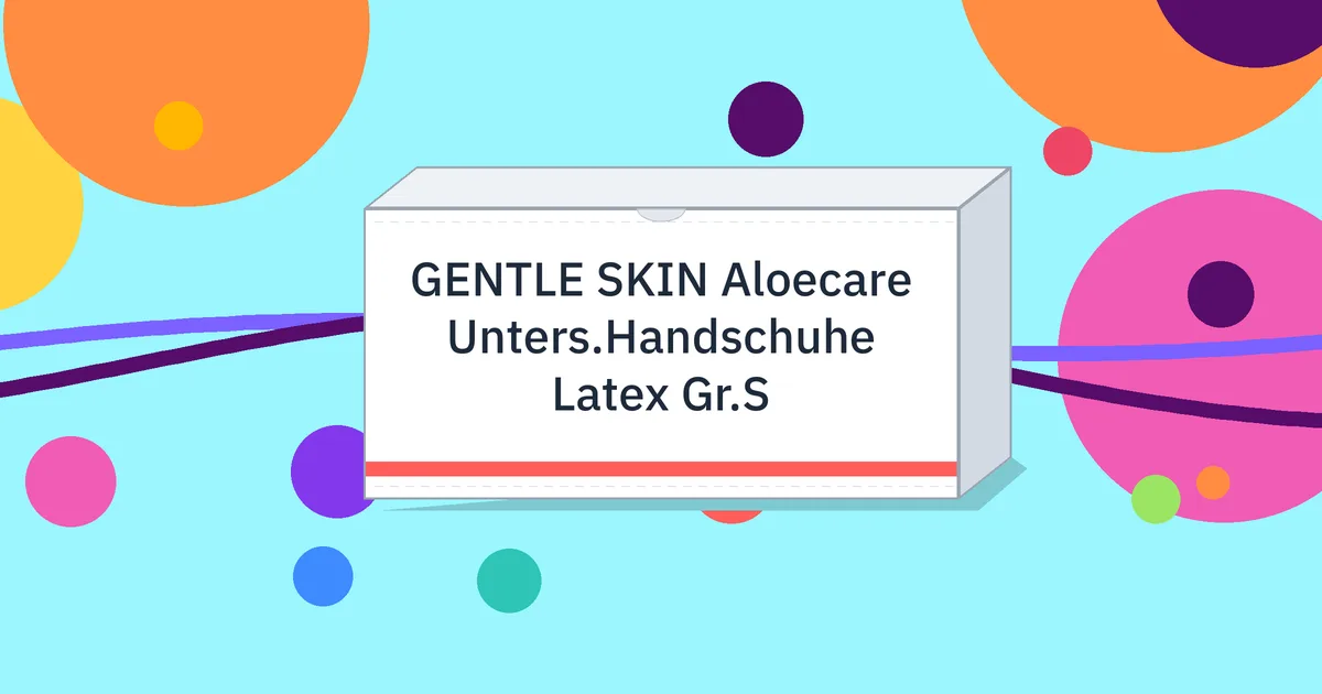 Symbolbild: Packung mit der Aufschrift GENTLE SKIN Aloecare Unters.Handschuhe Latex Gr.S (PZN 02244516) – Verfügbarkeit und Bezug in Apotheken in Frankfurt am Main